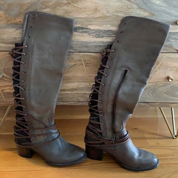 Freebird by Steven | Shoes | Free Bird Leather Boots Size 7 Color Coal ...